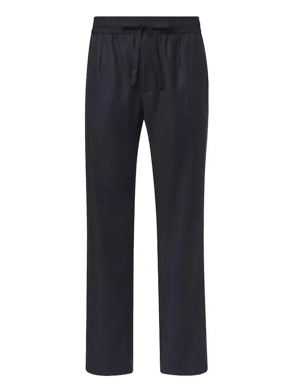 Dolce & Gabbana Virgin Wool Straight Trousers - Black