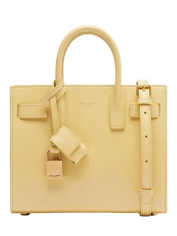 Saint Laurent Sac De Jour Nano Leather Top-handle Bag - Yellow