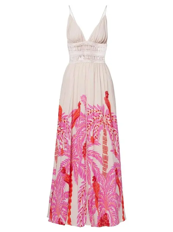 Poupette St Barth Havana Floral Maxi Dress - Pink