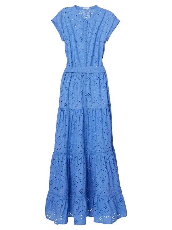 Poupette St Barth Kora Cotton Shirt Dress - Blue