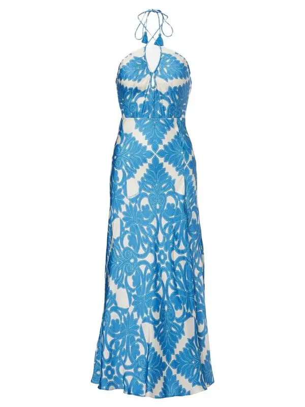 Poupette St Barth Stella Printed Maxi Dress - Blue
