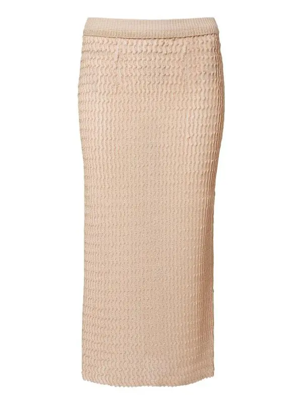 MAISON MARGIELA Midi Knitted Skirt - Pink