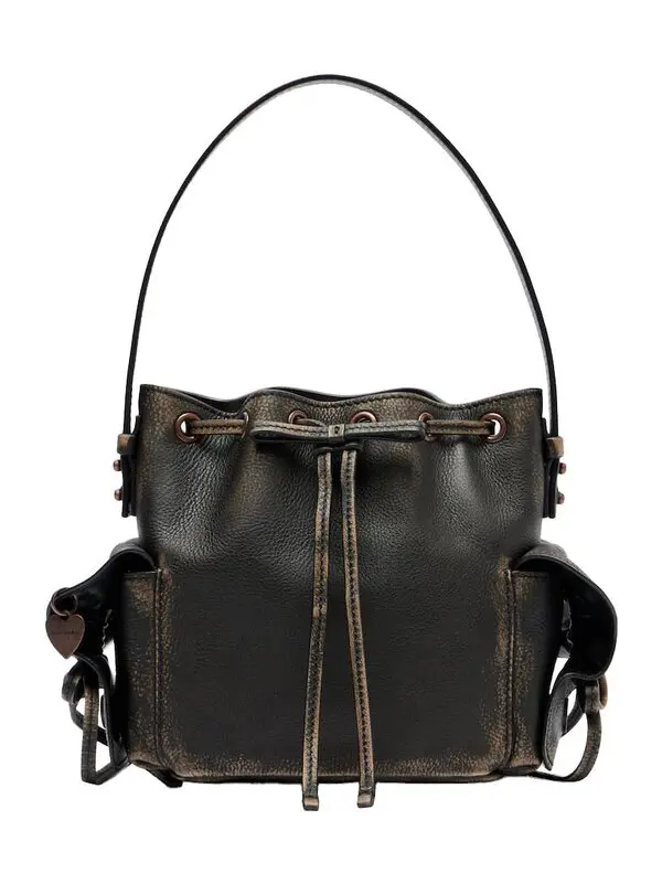 Acne Studios Leather Bucket Bag - Brown