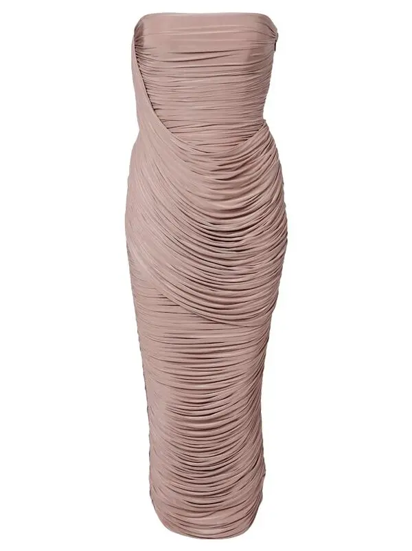 Alex Perry Draped Bustier Dress - Pink