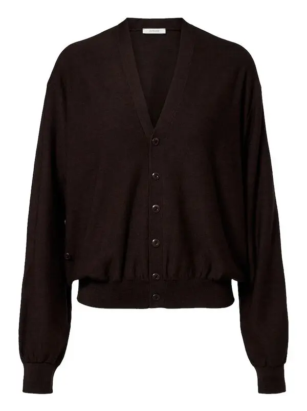 LEMAIRE Twisted Wool-blend Cardigan - Brown