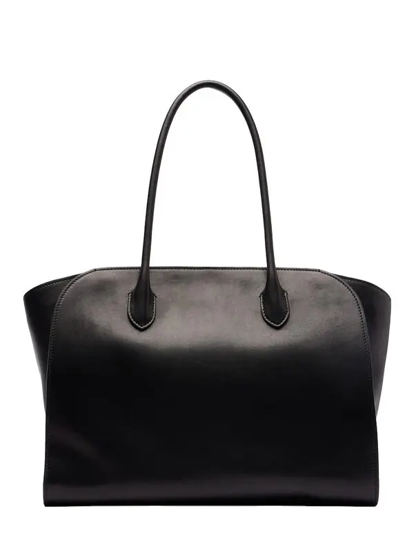 THE ROW Marlo 14 Leather Tote Bag - Black