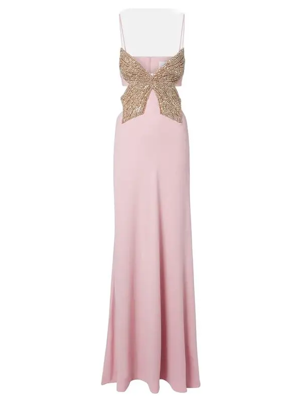 Costarellos Velise Crystal-embellished Gown - Pink