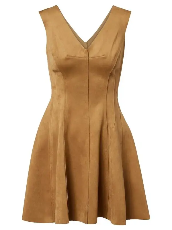 Norma Kamali Grace Mini Dress - Beige