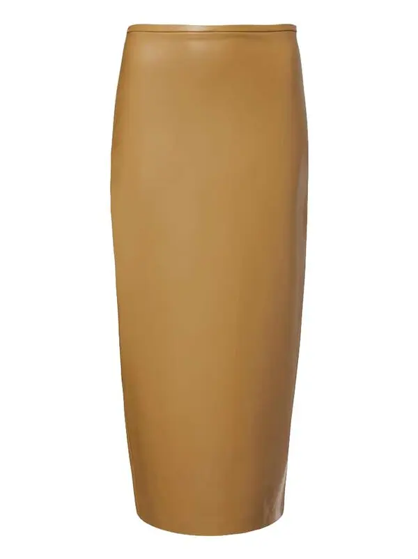 Norma Kamali High-rise Pencil Skirt - Beige