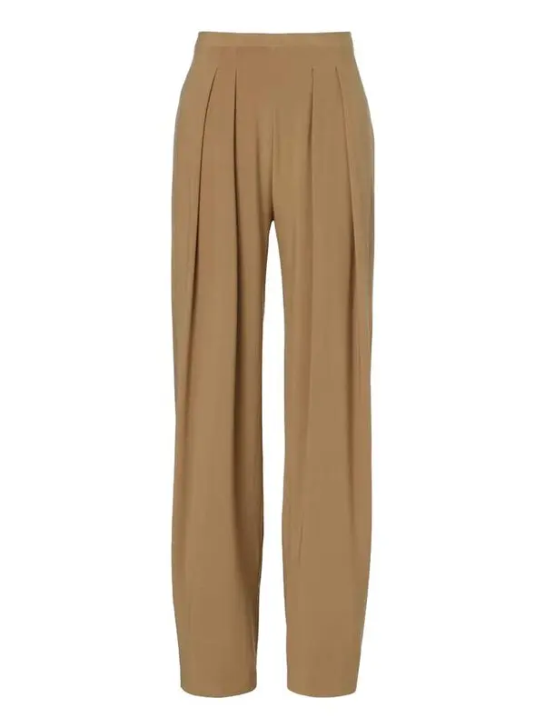 Norma Kamali Pleated Wide-leg Pants - Beige