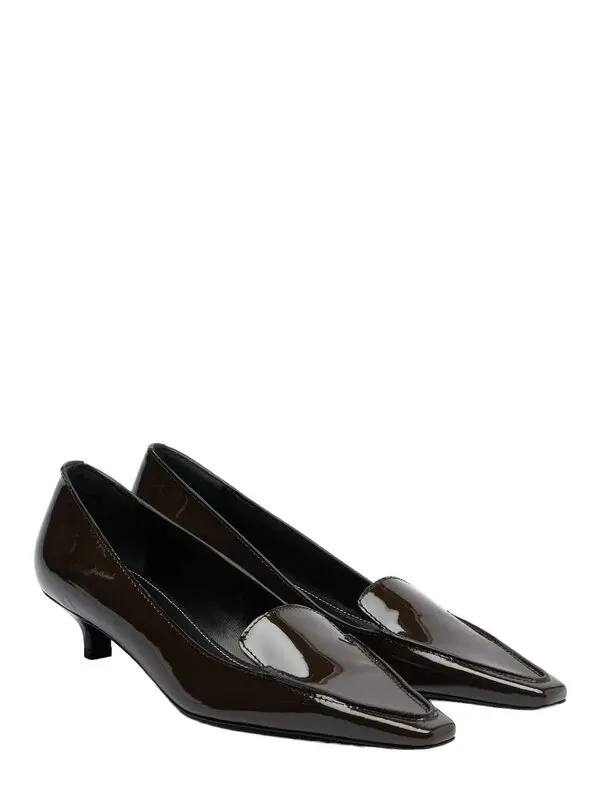 TOTEME Patent Leather Loafer Pumps - Brown