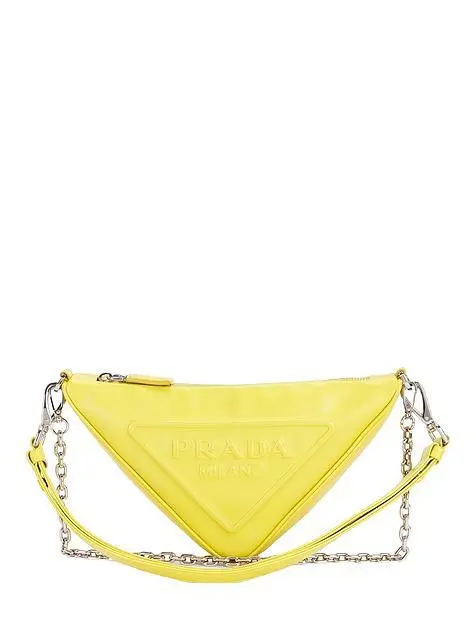 FWRD RENEW Prada Mini Triangle Shoulder Bag - Yellow