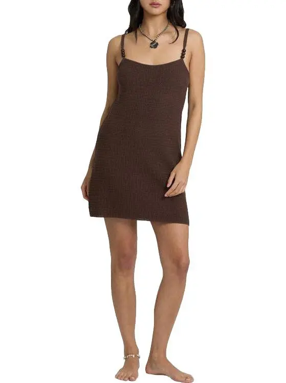 BILLABONG Knit Mini Dress - Teak