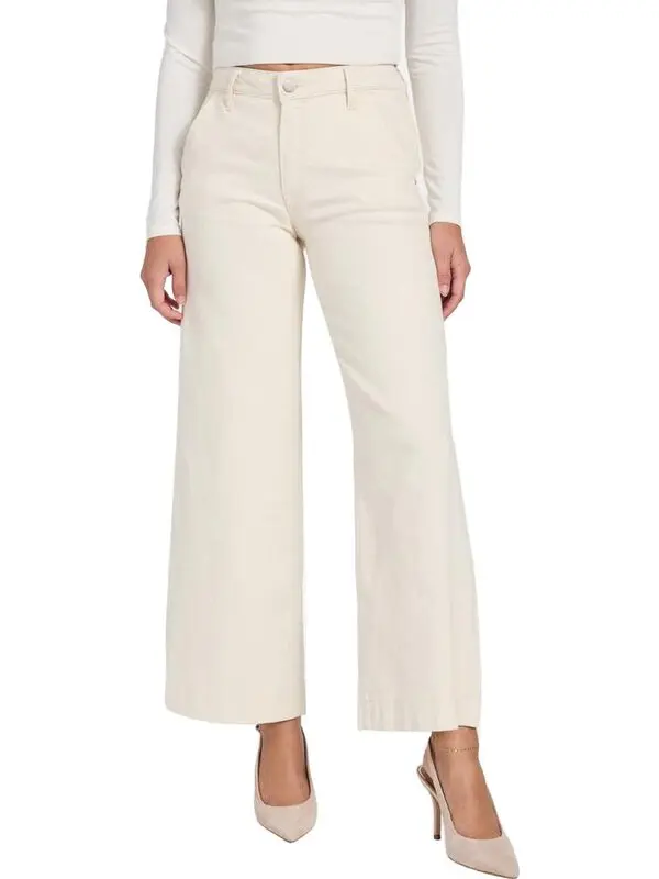 Guess Zoya High-waist Wide-leg Jeans - Beige