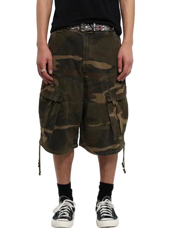 JADED LONDON Oversized Cargo Shorts - Camo