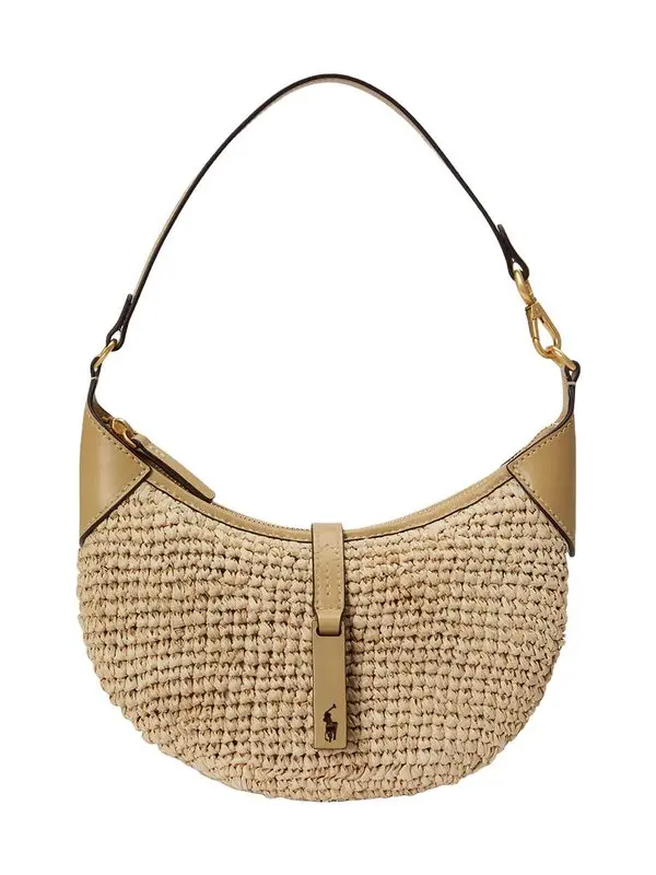Polo Ralph Lauren Polo Id Raffia Shoulder Bag - Natural/cashmere