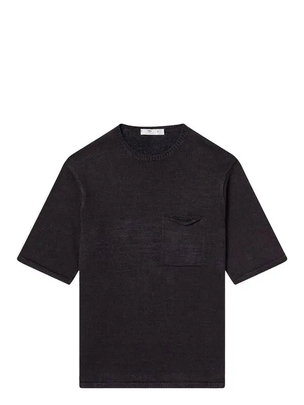 Inis Meáin Knitted Linen T-shirt - Brown