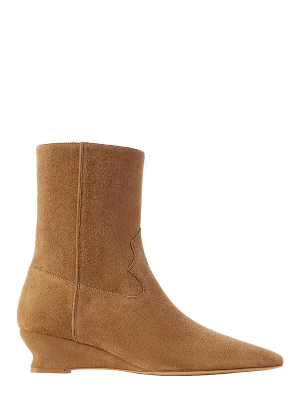 Le Monde Beryl Camille Suede Wedge Ankle Boots - Brown