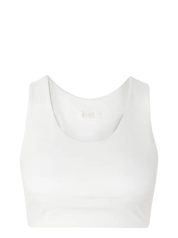 ERES Marie-josé Cutout Embroidered Stretch-jersey Sports Bra - White