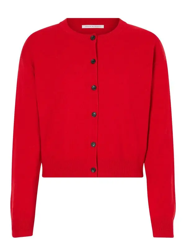 Maria Mcmanus Recycled Cashmere And Organic Cotton-blend Cardigan - Red