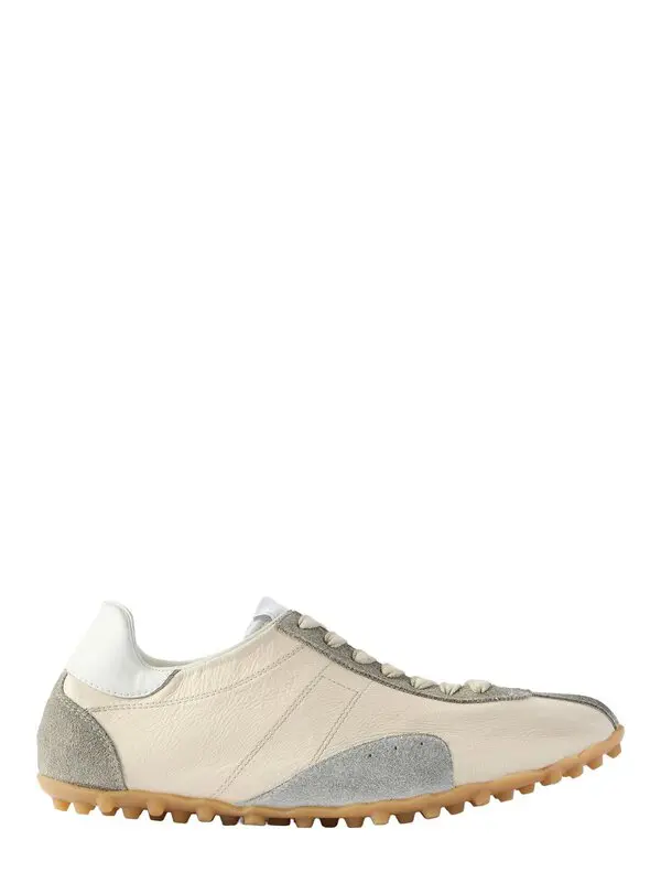 MAISON MARGIELA Sprinter Textured-leather Sneakers - Neutrals