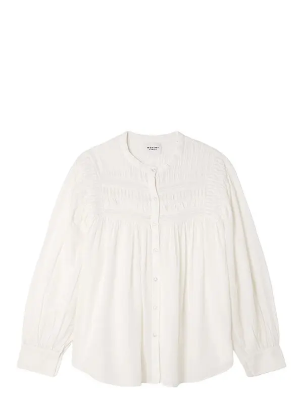 MARANT ETOILE Plalia Pintucked Shirt - White