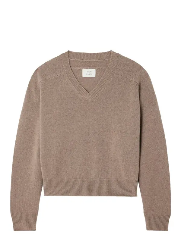 Loulou De Saison Anzor Embroidered Cashmere Sweater - Brown