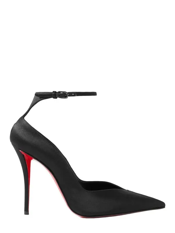 CHRISTIAN LOUBOUTIN Erozee 100 Satin Pumps - Black