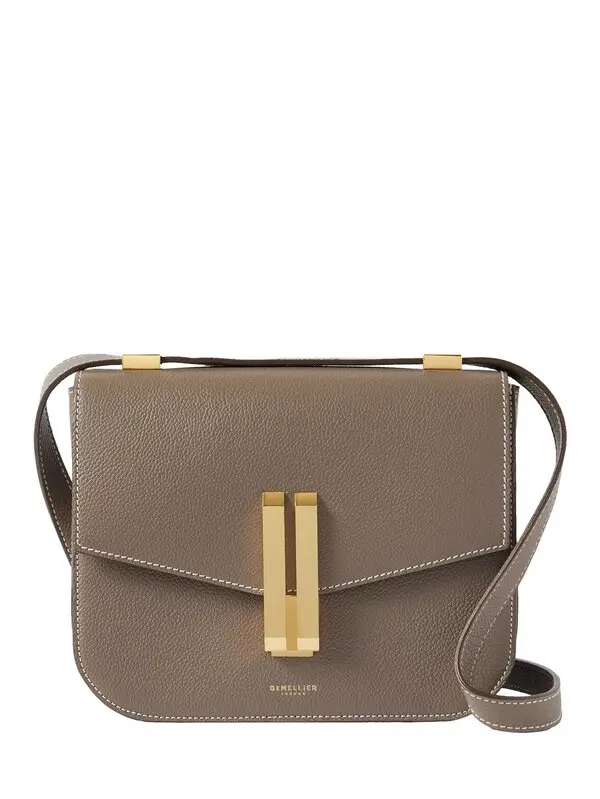 DEMELLIER The Vancouver Textured-leather Shoulder Bag - Brown