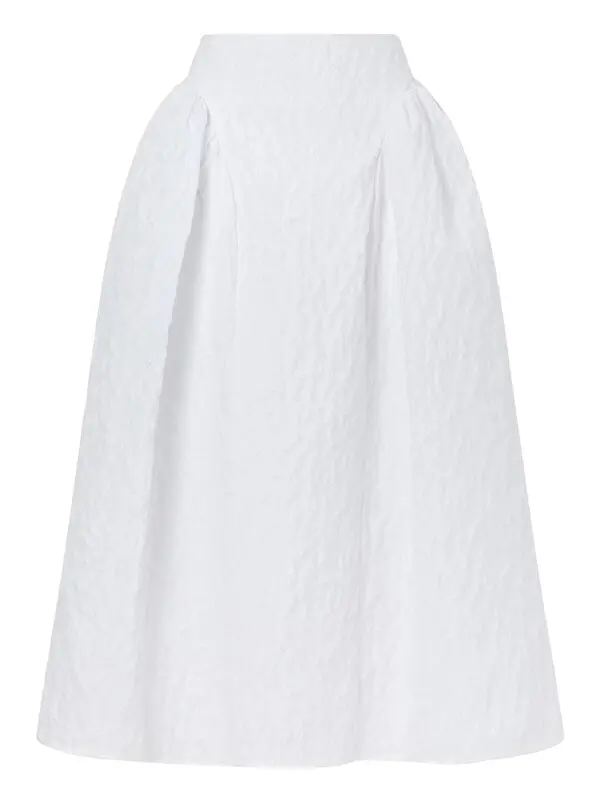 Cecilie Bahnsen Fabiola Cotton-blend Cloqué Midi Skirt - White