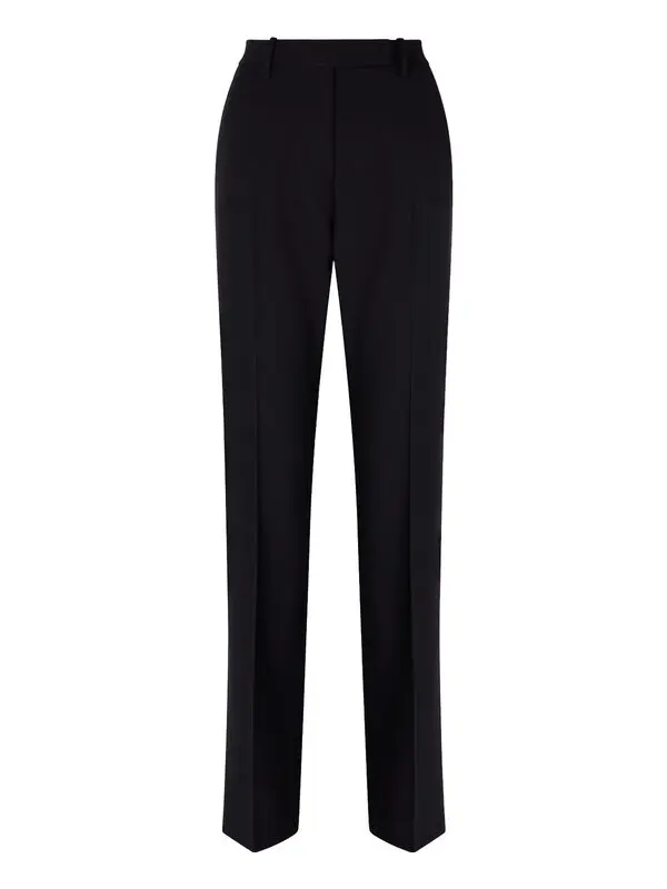 TOM FORD Grain De Poudre Wool Straight-leg Pants - Black
