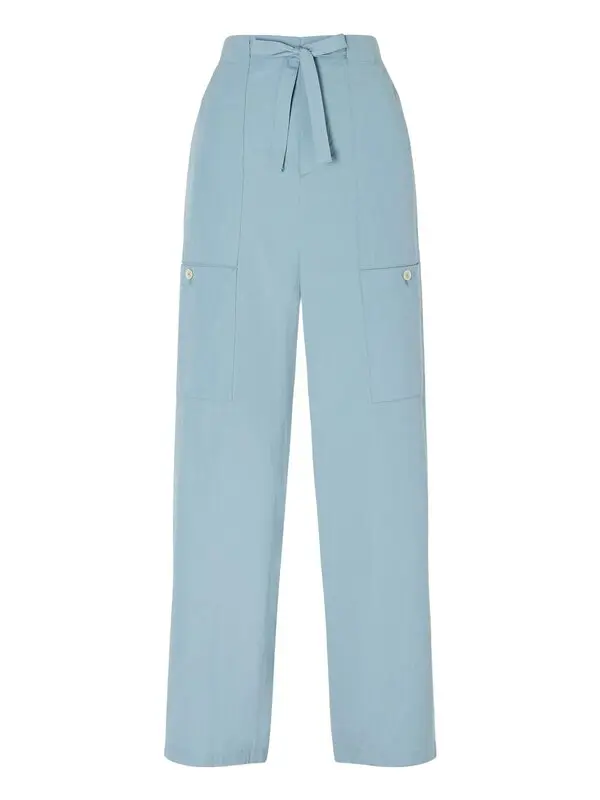 JIL SANDER Cotton-poplin Cargo Pants - Blue