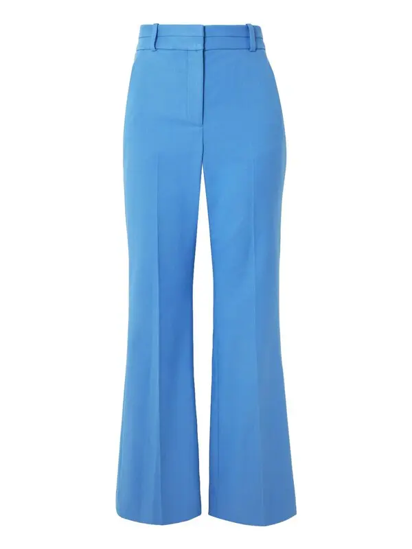 Veronica Beard Melvin Twill Flared Pants - Blue