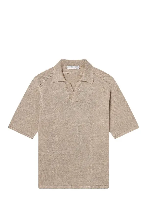 Inis Meáin Linen Polo Shirt - Neutrals