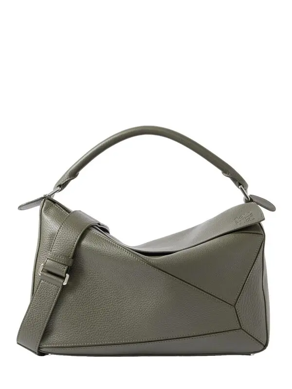 Loewe Puzzle Edge Large Messenger Bag - Green