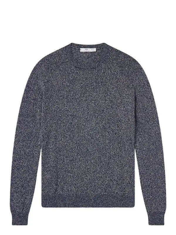 Inis Meáin Linen And Cotton-blend Sweater - Blue