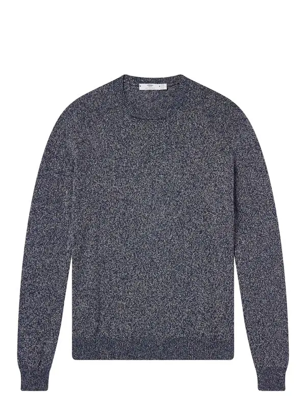 Inis Meáin Linen And Cotton-blend Sweater - Navy