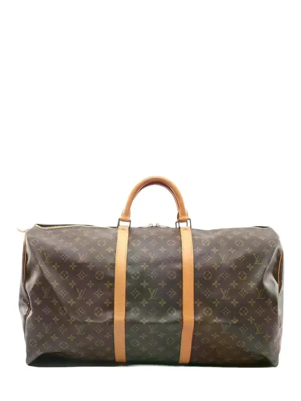 LOUIS VUITTON 1990 Keepall 60 Monogram Boston Bag - Brown