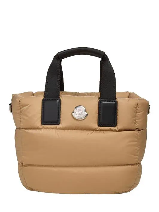 Moncler Mini Caradoc Quilted Tote Bag - Travertine