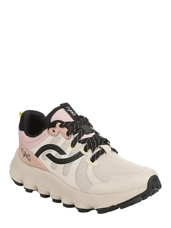 RYKA Podflow Tr Trail Walking Sneaker - Beach Beige Black