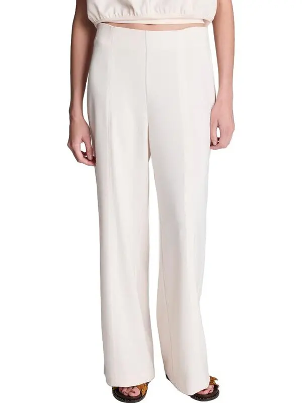 KENNETH COLE Hollywood High-waist Wide Leg Pants - Oyster