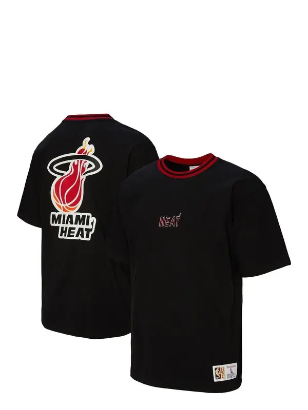 Mitchell & Ness Miami Heat Playmaker Vintage Logo T-shirt - Black