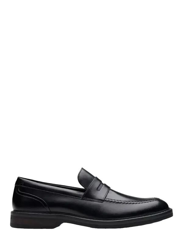 Clarks Aldwin Step Loafer - Black Leather