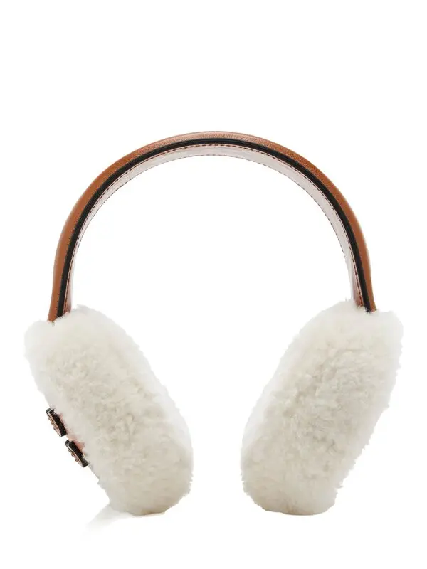 Miu Miu Shearling Earmuffs - Brown