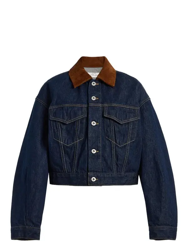 SLVRLAKE Curve-sleeve Denim Trucker Jacket - Blue