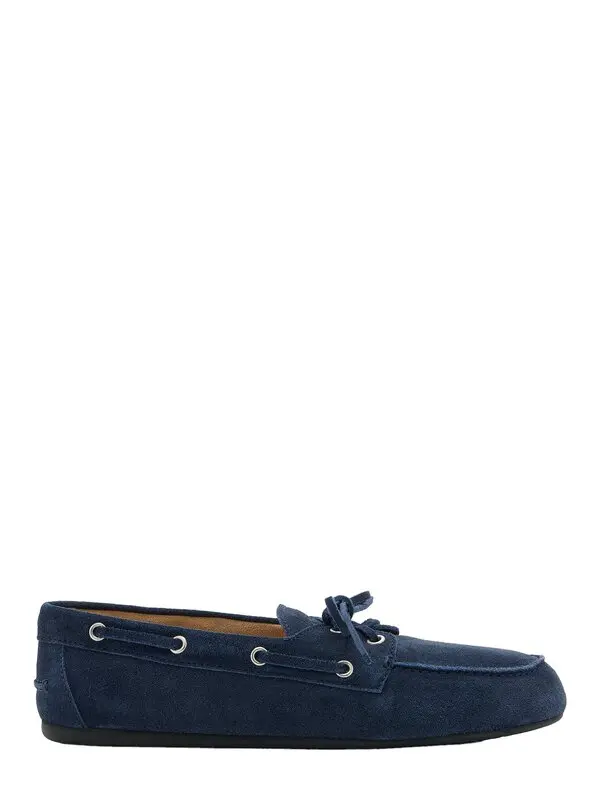Miu Miu Suede Boat Shoes - Blue
