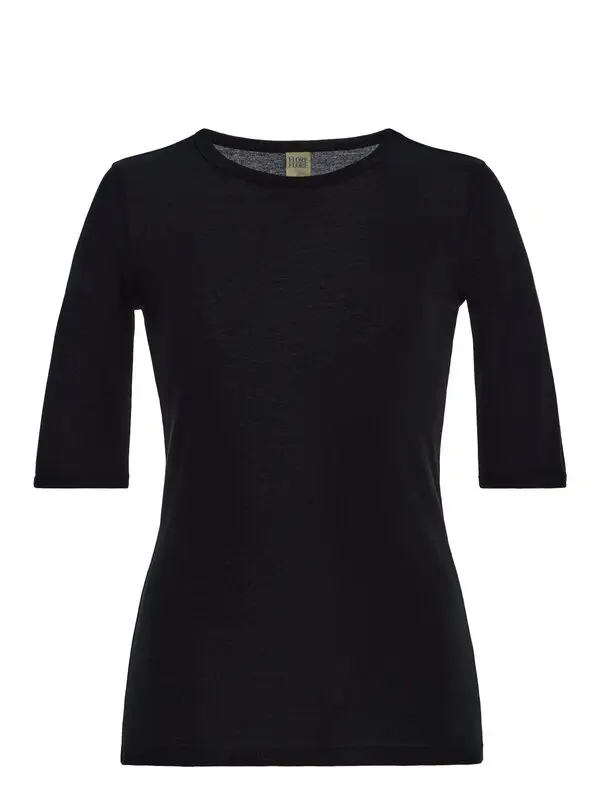 FLORE FLORE Ann Cotton T-shirt - Black