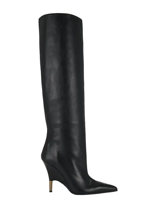 Khaite Bella Knee High Boot - Black