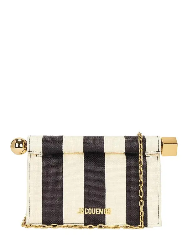 Jacquemus La Petite Pochette Rond Carre - Natural & Black