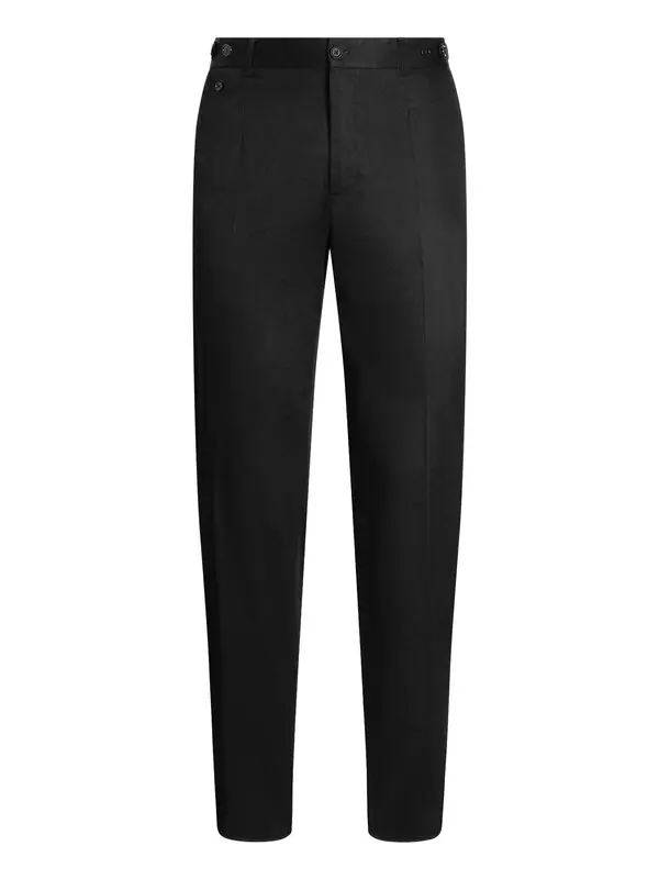 Dolce & Gabbana Cotton Gabardine Trousers - Black